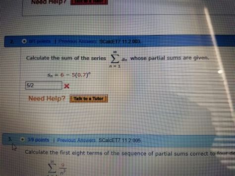 Solved Calculate The Sum Of The Series Sigmainfinityn 1