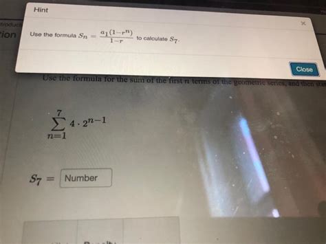 Solved Use The Formula For The Sum Of The First N Terms Of