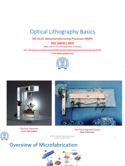 2 Optical Lithography Basics Pdf Angular Resolution Photolithography