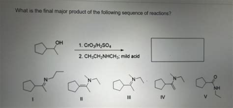 Solved What is the final major product of the following | Chegg.com