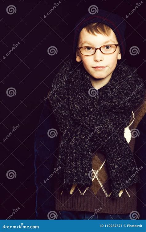 Small Boy Nerd In Glasses Stock Image Image Of Small 119237571