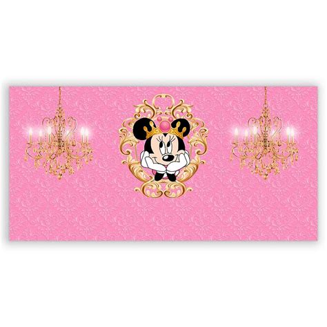 Painel Retangular Minnie Rosa Sublimado 3D Sublitex painéis