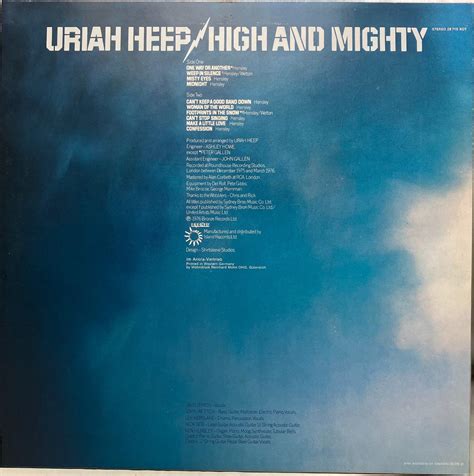 Uriah Heep High And Mighty 1976 Germany Press Vinyl LP Aukro