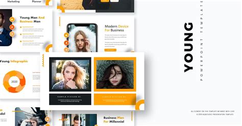Янг Powerpoint Шаблон Шаблоны презентаций Включая яркий и чистый