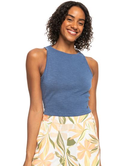 Never Ending Vacay Rib Knit Vest Top For Women Roxy