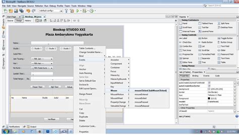 Aplikasi Tiket Bioskop Dengan JTable Kenal Coding