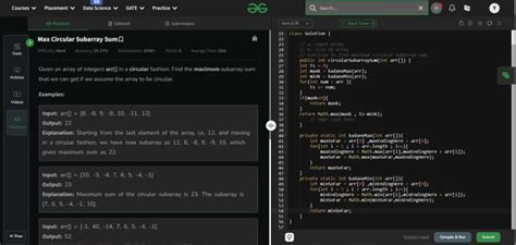 dsa geeksforgeeks gfg160 geekstreak2025 circularsubarray… yash goel