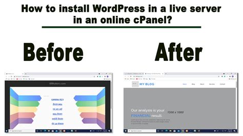 How To Install Wordpress In A Live Server In An Online Cpanel