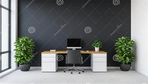 Modern Workspace Design With Greenery And Minimalist Aesthetics For Enhanced Productivity And