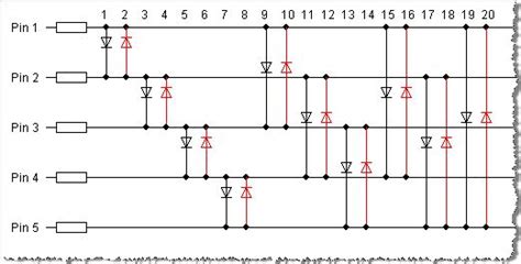 Charlieplexing Controlling N N 1 LED S With N GPIO Pins B4X