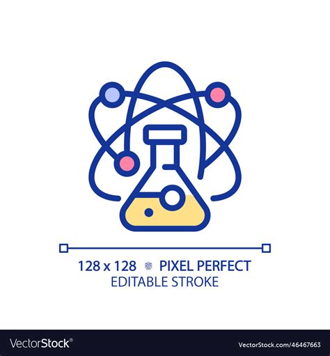 Stem In Science Pixel Perfect Rgb Color Icon Vector Image