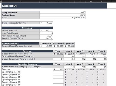 Business Valuation Excel Spreadsheet Upwork
