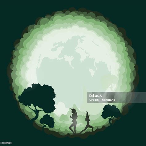 지구 및 세계 환경의 날 환경 친화적인 개념 종이 절단 및 디지털 공예 스타일을 저장 환경 보전에 대한 스톡 벡터 아트 및 기타 이미지 환경 보전 0명 개념 Istock