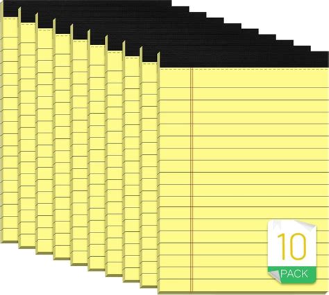 10 Pack Yellow Legal Pads 4x6 Notepads For Work Small Writing Pads 4x6 For Offic Ebay