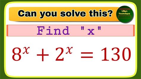 Nice Math Olympiad Exponential Problem You Should Be Able To Solve