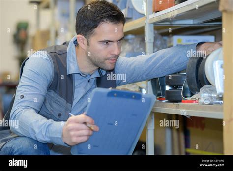 Doing An Inventory Of Tool Stock Stock Photo Alamy