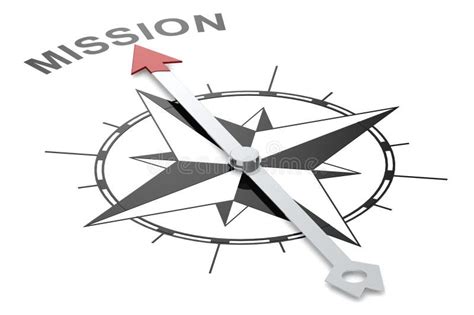 Compass With Mission Word Stock Illustration Illustration Of Goal