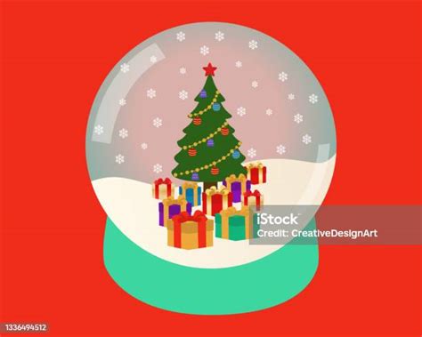 크리스마스 트리 장식품 및 선물 상자크리스마스 스노우 글로브 0명에 대한 스톡 벡터 아트 및 기타 이미지 0명 12월 개념 Istock