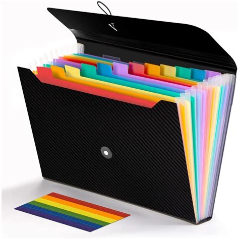 Hic Expanding File Folder 7 13 Pockets Accordion File Holder Organizer