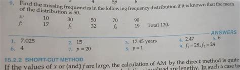 9 Find The Missing Frequencies In The Following Frequency Distribution I