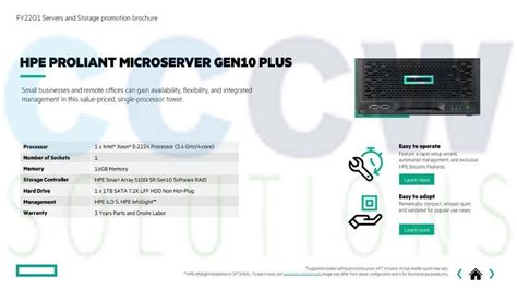 Hpe Proliant Microserver Gen 10 Plus Computers And Tech Office