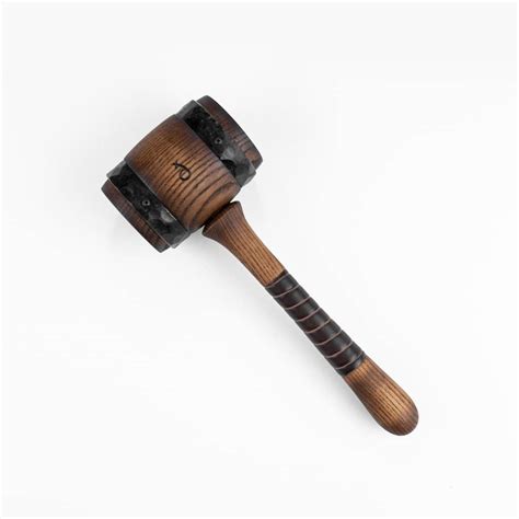 Big Round Wooden Mallet With Metal Rings The Spoon Crank