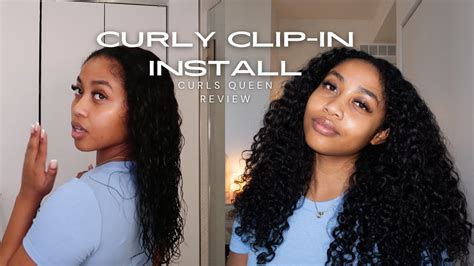 STEP BY STEP A B Curly Clip In Install Curls Queen Review YouTube