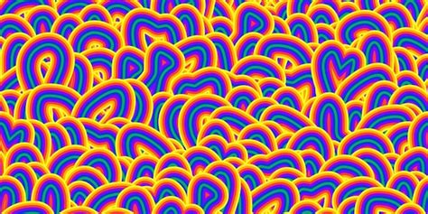 Premium Vector Colorful Psychedelic Swirl Seamless Pattern With
