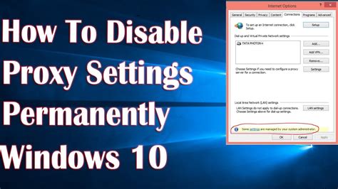 Disable Proxy Settings Permanently In Windows 10 How To Youtube