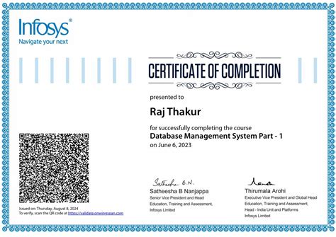 A Big Thank You To Infosys For Providing This Outstanding Learning