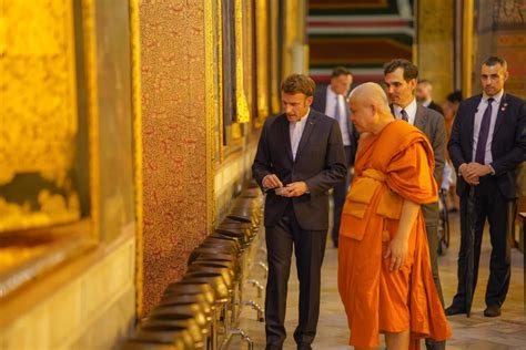 ปธน ฝรั่งเศส มาครง เยี่ยมชมวัดโพธิ์ ทัวร์รอบกรุง