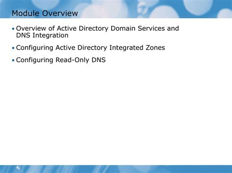 Ppt Module 2 Configuring Domain Name Service For Active Directory