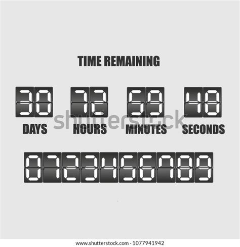 Flip Countdown Clock Counter Timer Vector Stock Vector Royalty Free Shutterstock