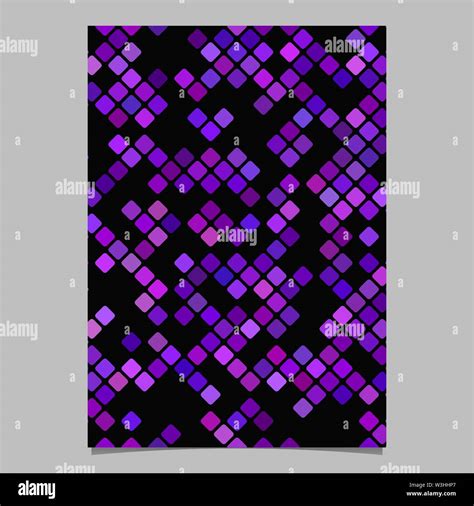 Purple Abstract Geometric Diagonal Square Pattern Background Brochure Template Vector Graphic