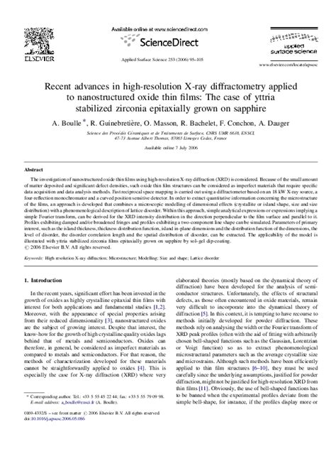 Pdf Precise Determination Of Crystal Orientation For Surface X Ray