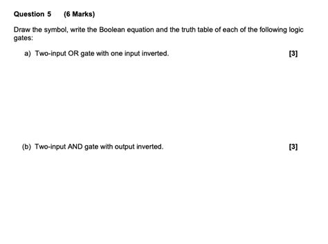 solved question 5 6 marks draw the symbol write the