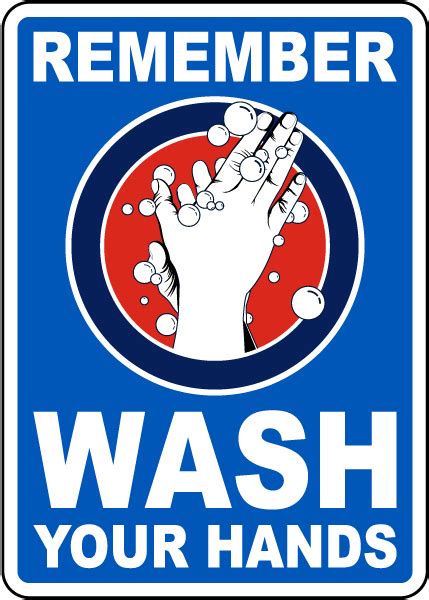 Remember Wash Your Hands Sign Save 10 W Discount