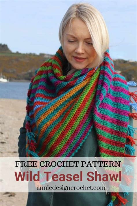 Wild Teasel Shawl Free Crochet Pattern Annie Design Crochet