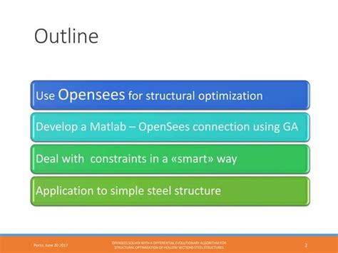 Opensees Solver With A Differential Evolutionary Algorithm For