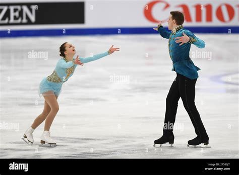Aleksandra Boikova And Dmitrii Kozlovskii Fsr During Pairs Short Program At The Isu World Figure