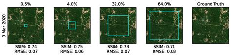 samples of images reconstructed in the cloud coverage sweep procedure