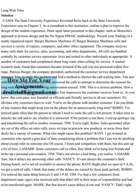 long wait time solution cases the state university experience revis pdf