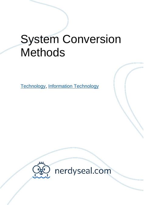 System Conversion Methods 1024 Words Nerdyseal
