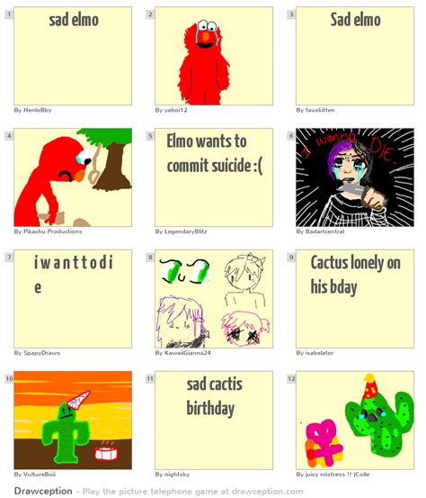 Sad Elmo Drawception