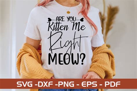 Are You Kitten Me Right Meow Graphic By Monidesignhat · Creative Fabrica