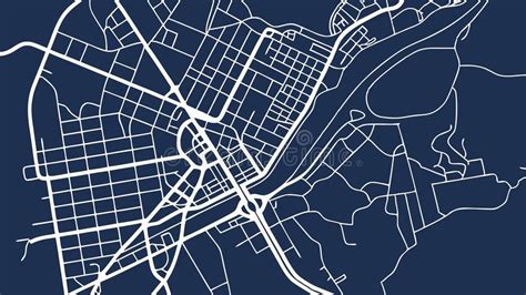 City Map Outline Urban Plan And Street Layout Vector Design Generative Ai Stock Vector