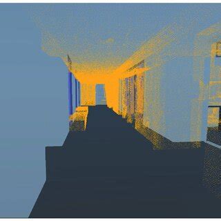Hallway View After Coarse Registration Of The Pre Processed Point