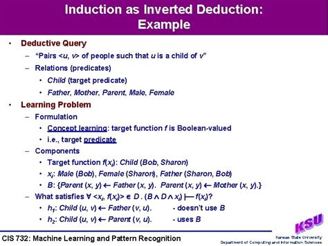 Lecture 27 Inductive Logic Programming Ilp Thursday November