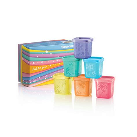 Tupperware Rainbow Cubes T Set 6 80ml Shopee Malaysia