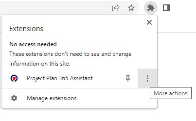 Install Project Plan 365 Assistant Browser Extension Project Plan 365